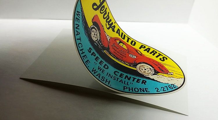 JERRY'S AUTO PARTS Washington Vintage Style DECAL / STICKER, rat rod ...
