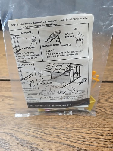 Life Like HO Scale Train Whistle Stop Station Building Kit Vintage New ...