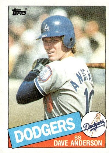 1985 Topps #654 Dave Anderson Los Angeles Dodgers | eBay