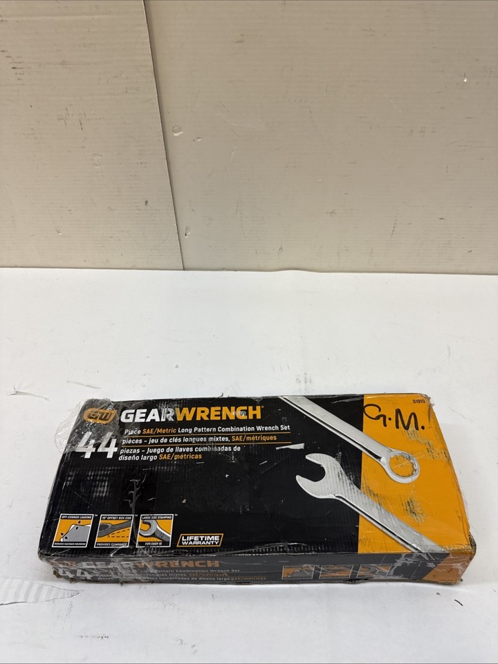 GEARWRENCH 44 Pc. Master Combination Wrench Set, Metric/SAE 81919 NEW ...