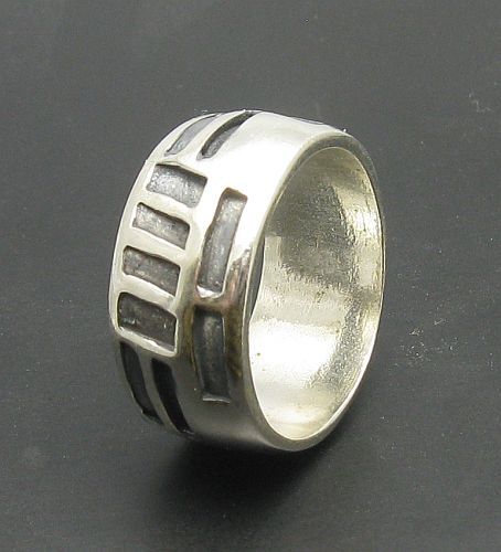 Genuine Sterling Silver Ring Solid 925 Band 9mm Wide Perfect Quality ...