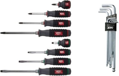 KTC PLASTIC GRIP SCREWDRIVER SET (8pcs) TPMD18 & HL259SP Set | eBay