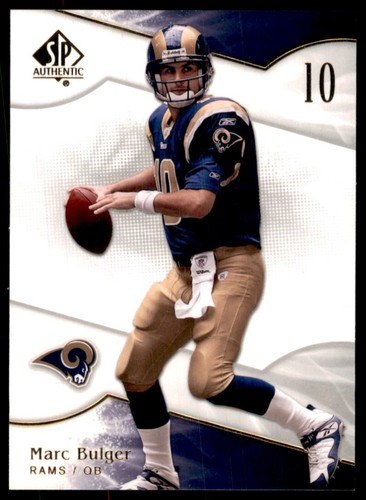 2009 SP AUTHENTIC MARC BULGER ST. LOUIS RAMS #38 | eBay