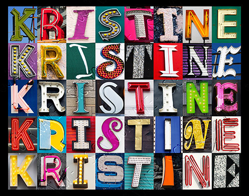 KRISTINE Poster featuring photos of actual sign letters | eBay
