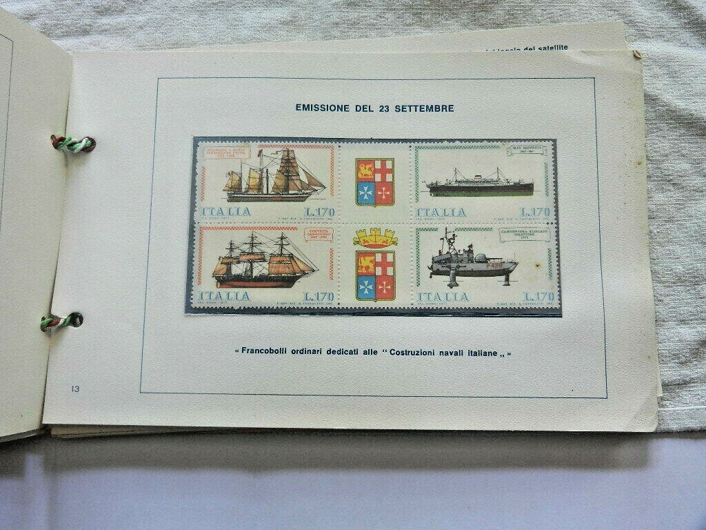 LIBRETTO EMISSIONE CARTE VALORI POSTALI 1977 Poste Italiane Francobolli ...