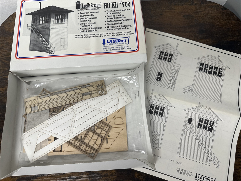 American Model Builders LaserKit HO Scale Kit #702 Interlocking Tower HOn3 NOS! | eBay