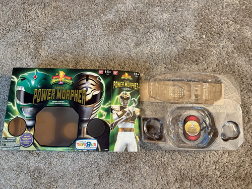 Mighty Morphin Power Rangers Legacy Green & White Morpher BOX ONLY ...