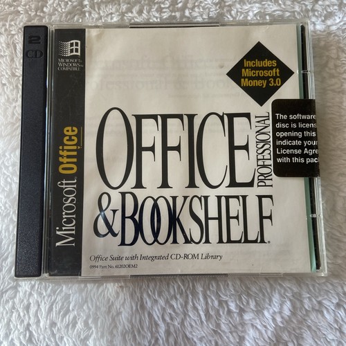 Microsoft Office Professional and Bookshelf Software CD 1994 Windows ...