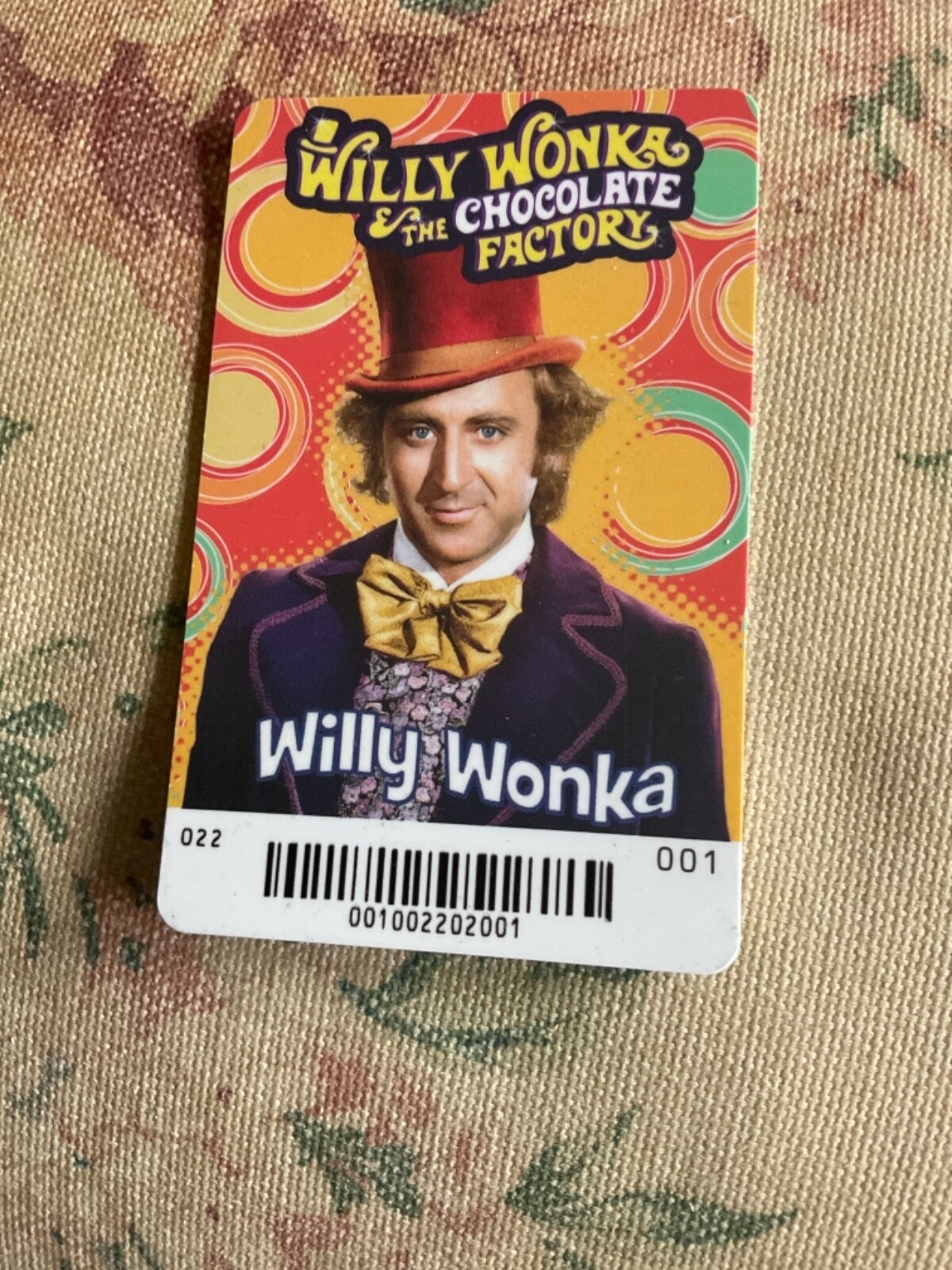 Willy Wonka Card - Willy Wonka - Barcoded | eBay