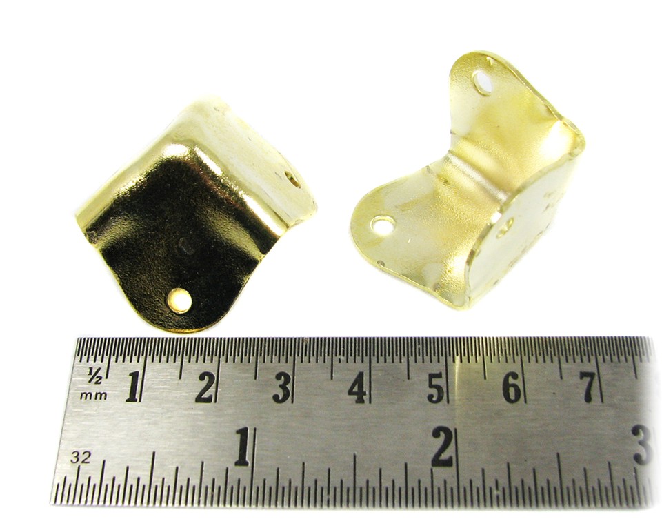 8pc. Square Brass-plated Box/Cabinet Corners - a great project accent ...