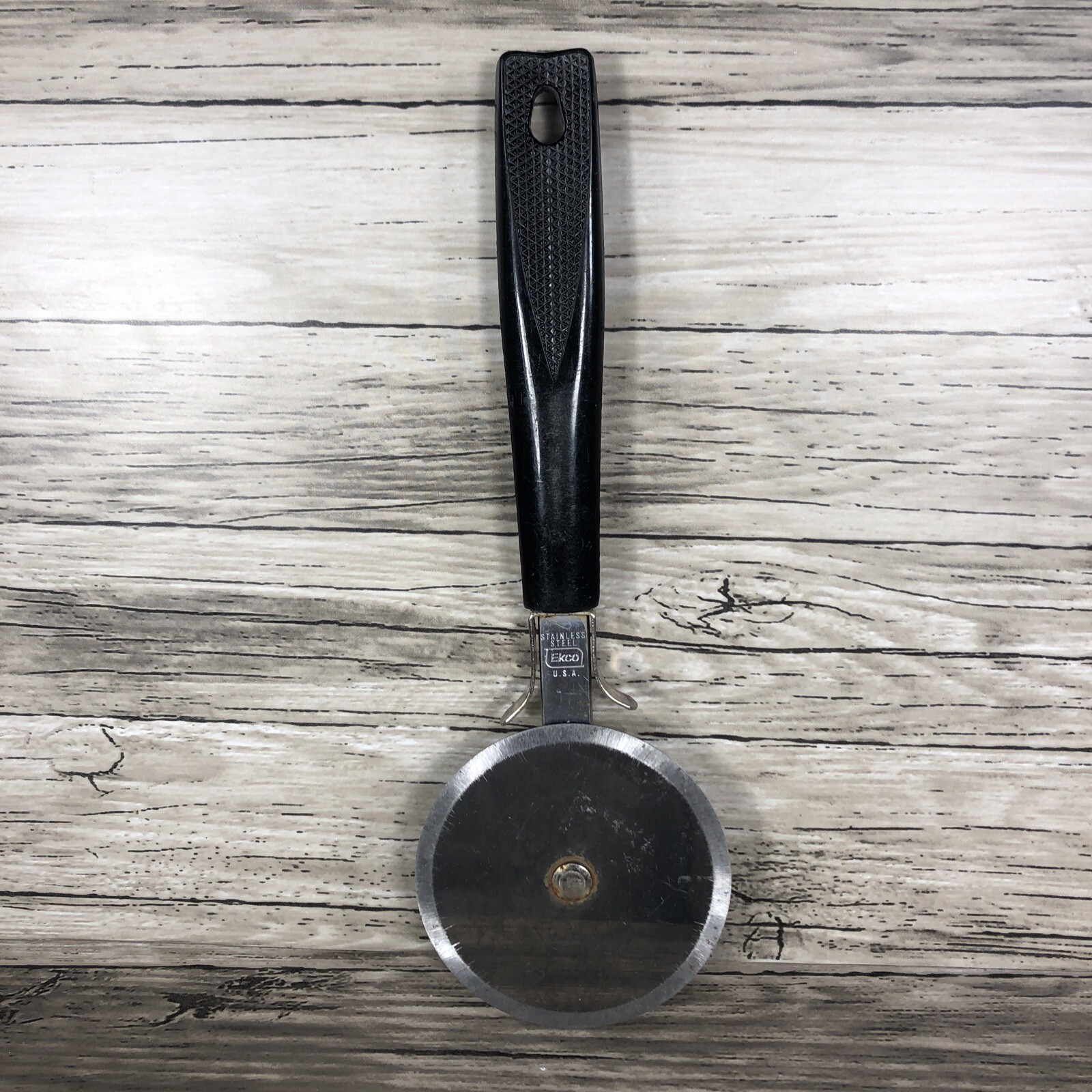 Vintage Ekco 8 in Stainless Steel Pizza Cutter with Black Handle Made ...
