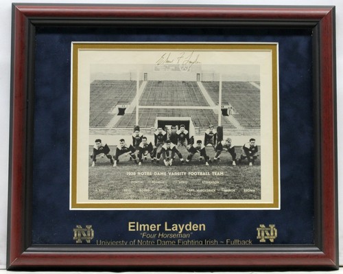 Elmer Layden Signed Autograph 8x10 Photo Framed Four Horsemen of Notre ...
