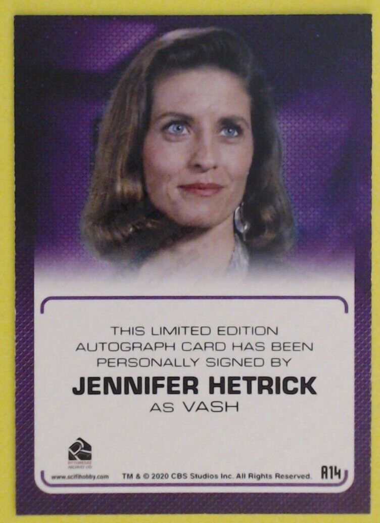 Star Trek TNG Autograph Inscription - Jennifer Hetrick as Vash "Jean ...