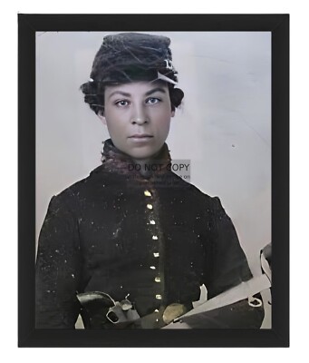 CATHAY WILLIAMS ONLY FEMALE BUFFALO SOLDIER UNION CIVIL WAR 8X10 FRAMED ...