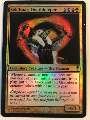 Sek'Kuar, Deathkeeper FOIL Coldsnap PLD Black Red Green Rare MTG NM | eBay