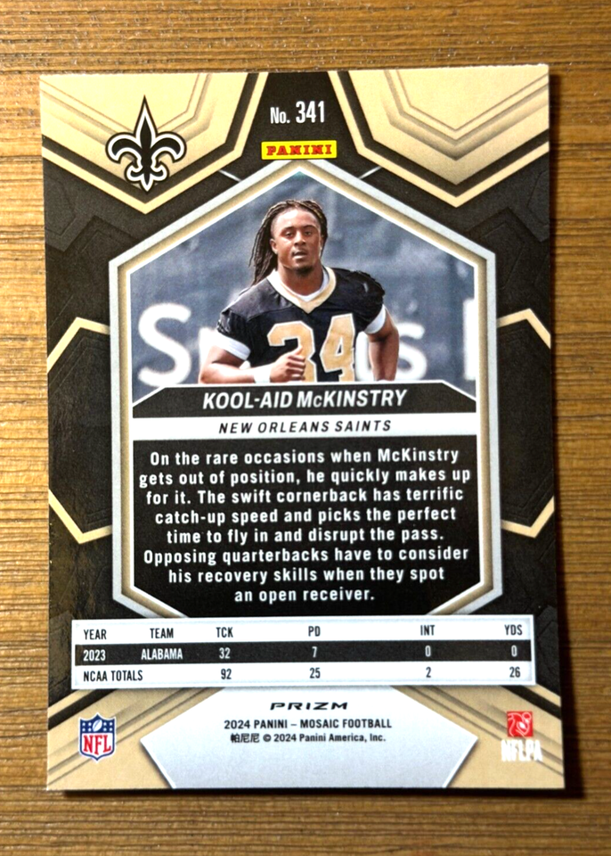2024 Panini Mosaic Football Kool-Aid McKinstry #341 RC Rookie Saints | eBay