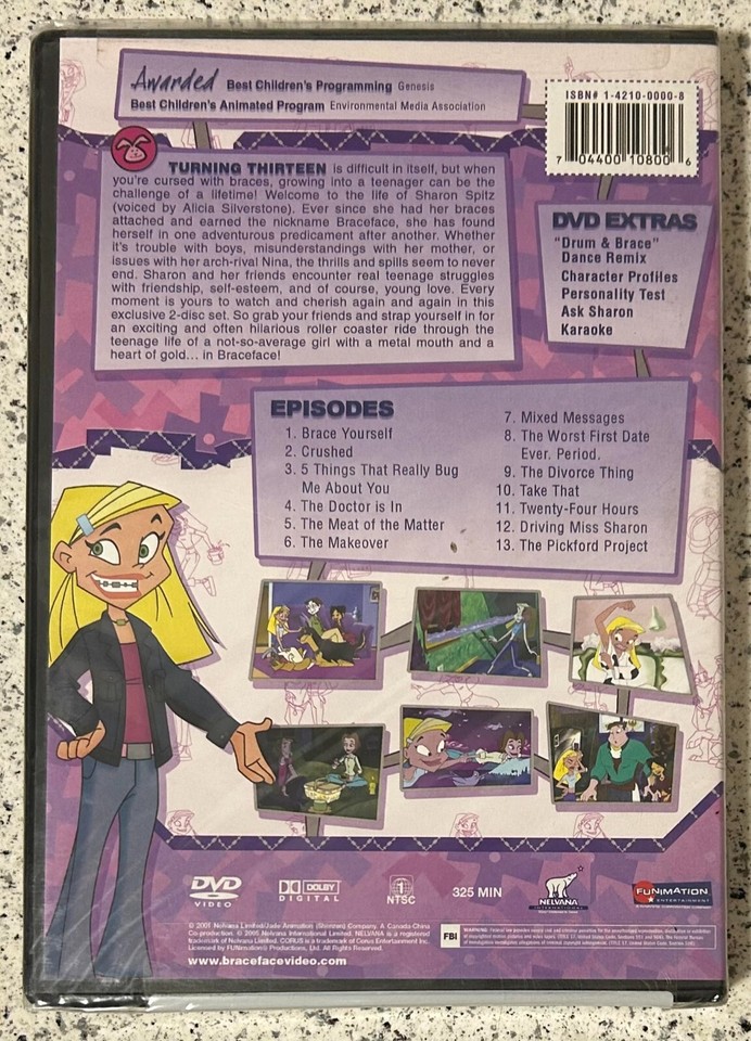Braceface Turning 13 The First 13 Episodes NewDVD Disney/Funimation ...