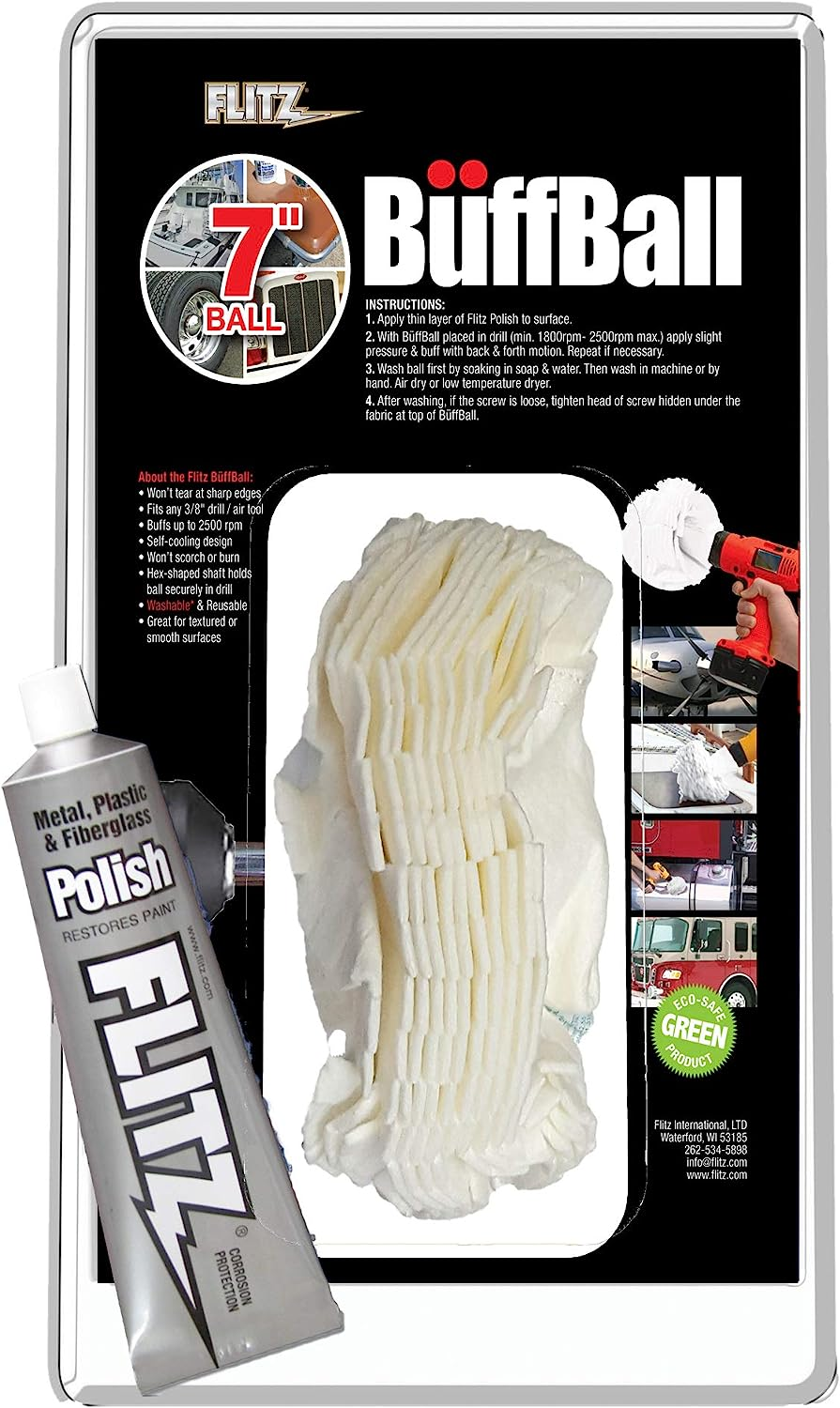 WB201-50 Blue X-Large Original Buff Ball in Clamshell, 7-Inch ...