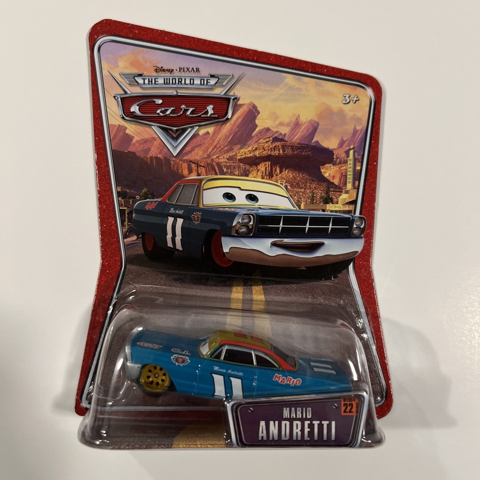 Lot Of 2 Disney Pixar Cars- #11 Mario Andretti & #17 Darrell Cartrip ...