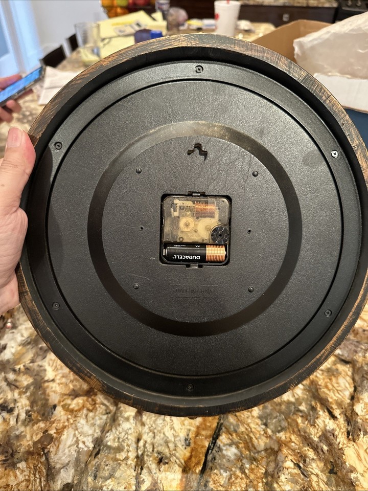 Vintage Edinburgh Clock Works Co. Wall Clock With Floral Face Roman ...