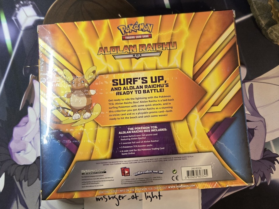 1x[ONE] Sealed Pokémon Alolan Raichu Box New Roaring Skies/Sun & Moon ...