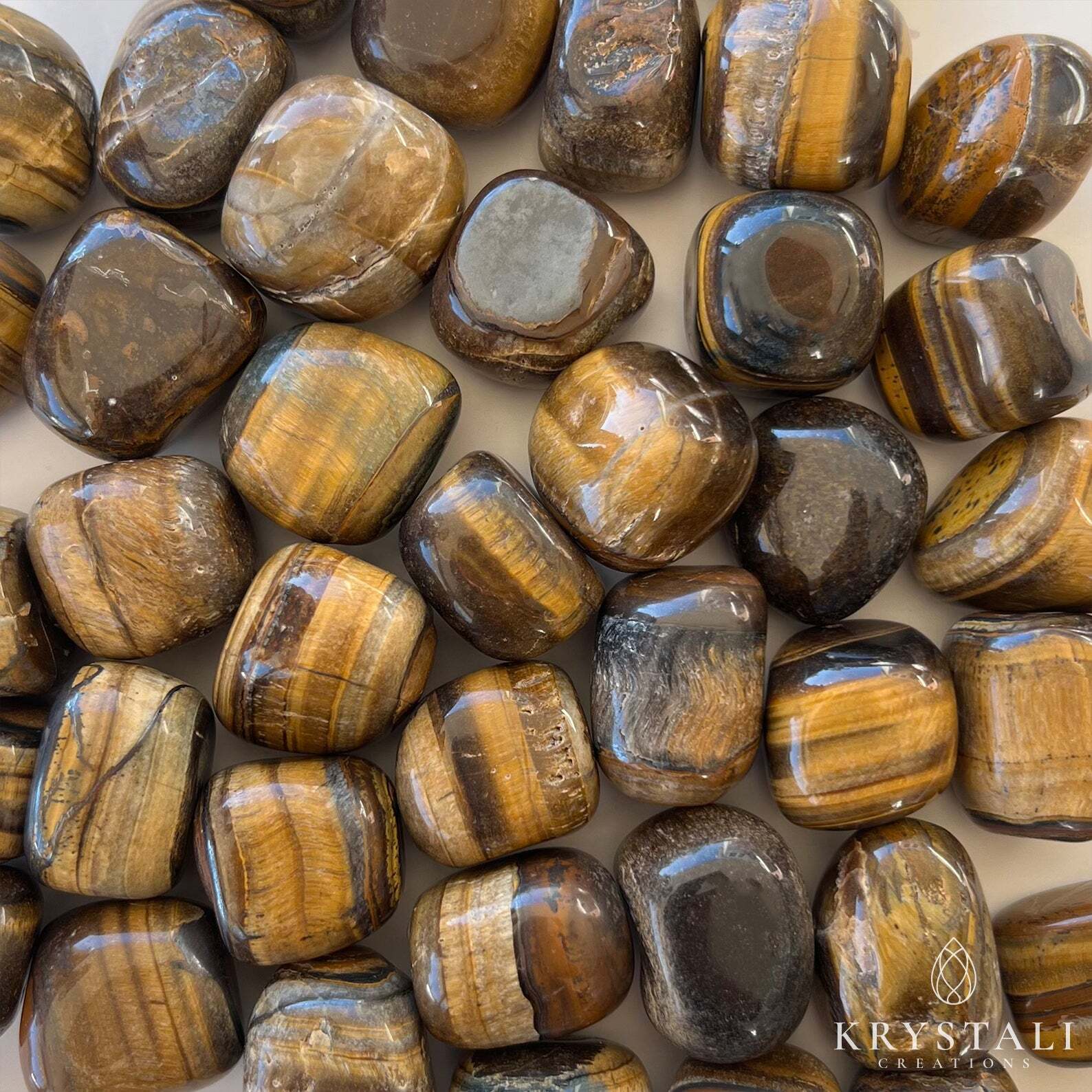 Tumbled - Yellow Tiger Eye | eBay