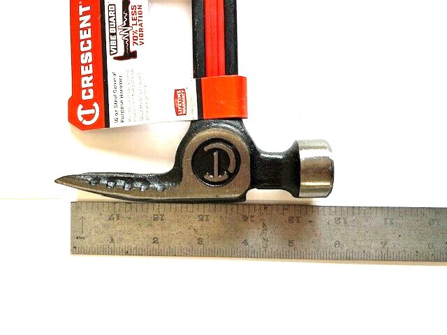 16 oz STEEL GENERAL PURPOSE HAMMER 70% LESS VIBRATION CRESCENT CHSGP16 ...