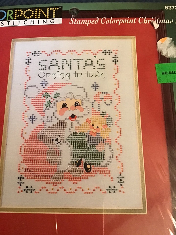 BUCILLA COLORPOINT PAINT STITCHING STAMPED KIT SANTA & TOYS NEW | eBay