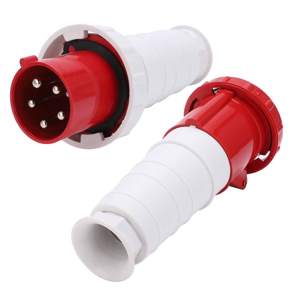 63A 5Pin Industrial Plug Power Connector 3 Phase 5 Wires Ip67 ...