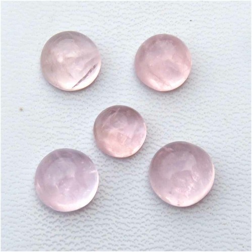 Rosa Morganite Cabochon 20Cts 5Pcs Lotto Forma Rotonda Naturale Gemma ...