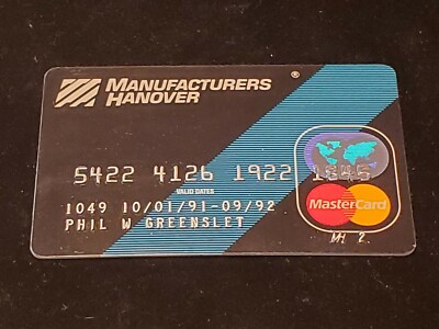 Manufacturers Hanover Master Card ~ exp 1992 ~ our# cb517 | eBay