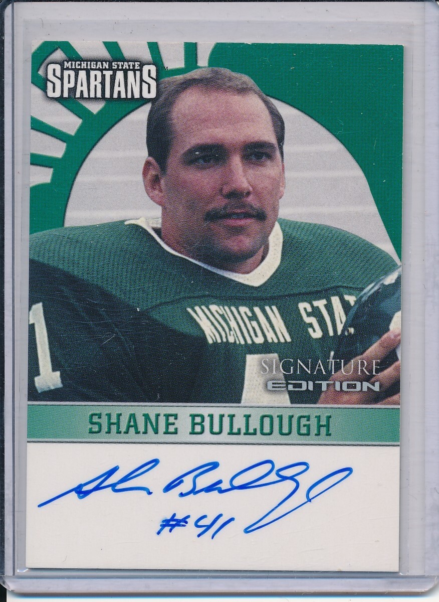 TK LEGACY MICHIGAN STATE AUTO SHANE BULLOUGH #MSU7 | eBay
