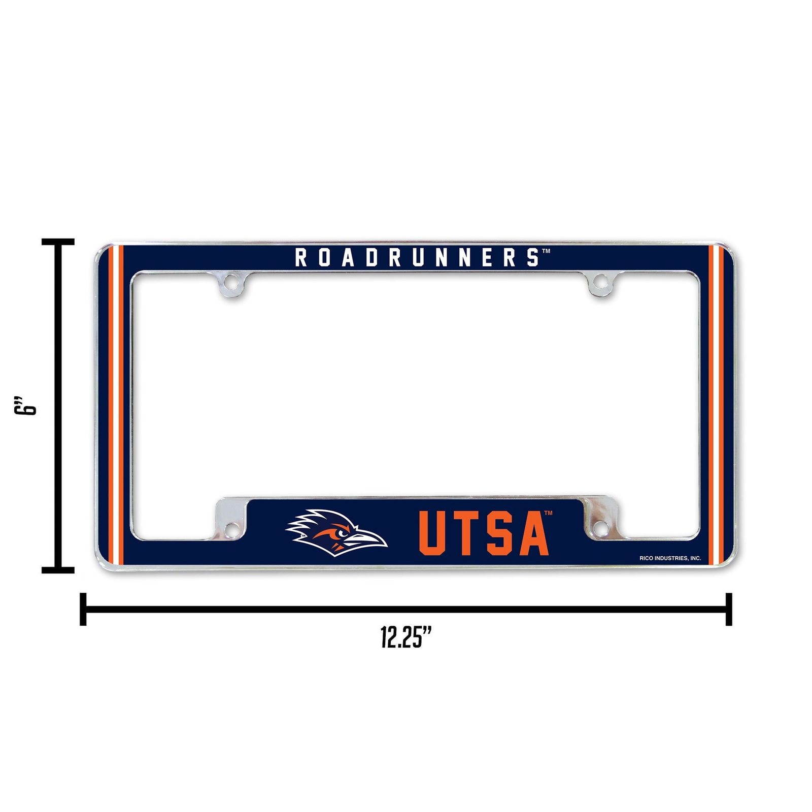 UTSA Roadrunners Metal License Plate Frame with Full Frame Team Color ...