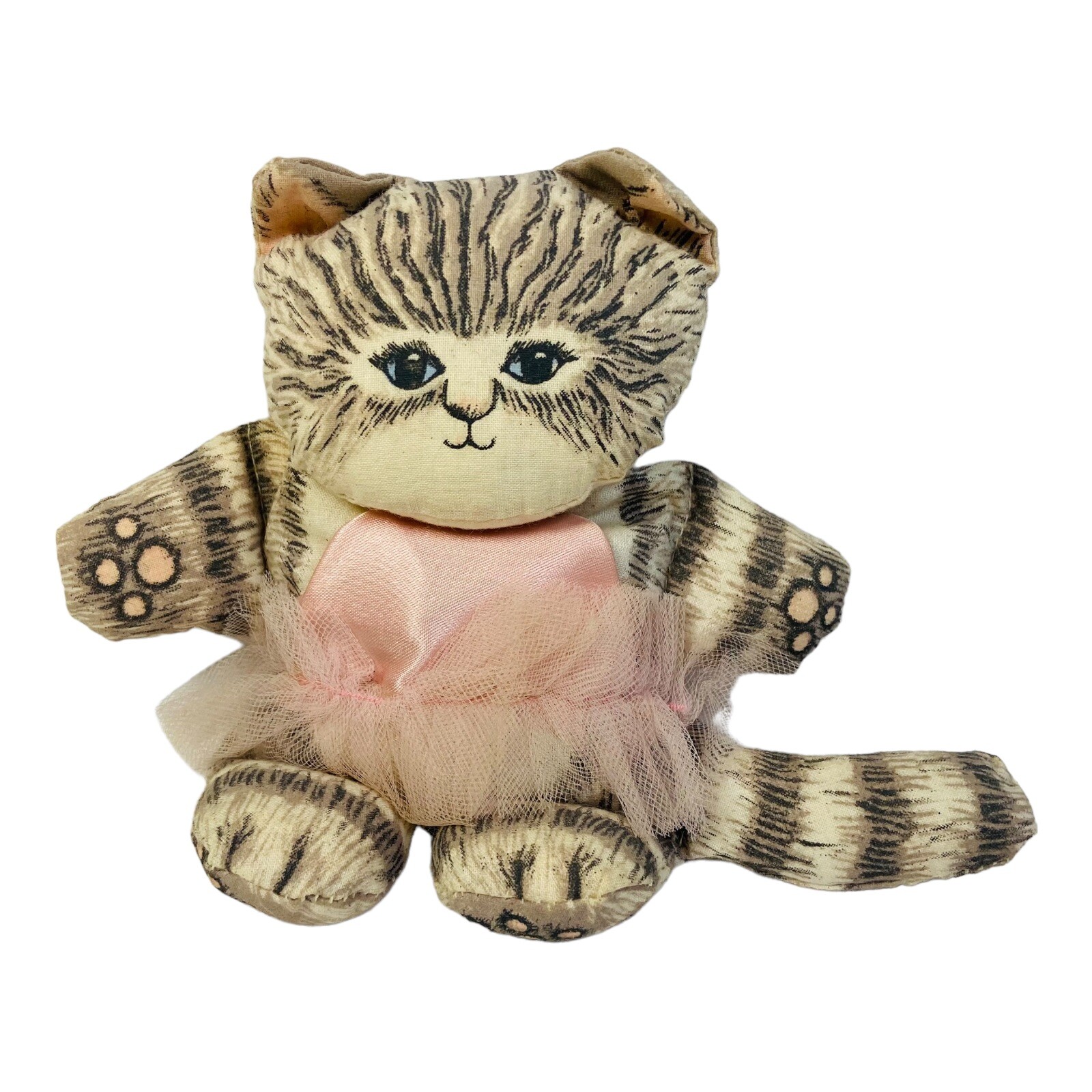 Vintage Applause Fabric Ballerina Cat W/Tutu By Dustyn Schear Beanbag Bottom | eBay