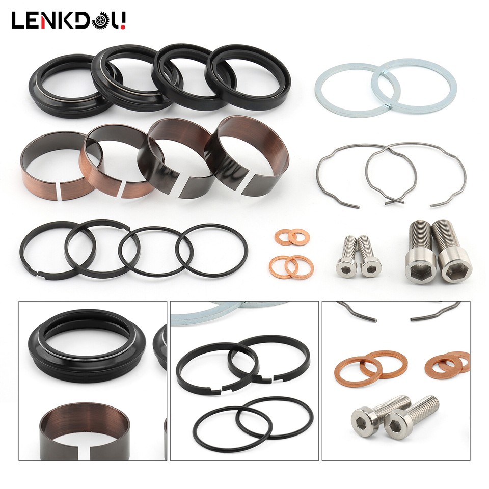 49mm Front Fork Seal Bushing Kit Replace For Harley Dyna Street Bob FXD ...