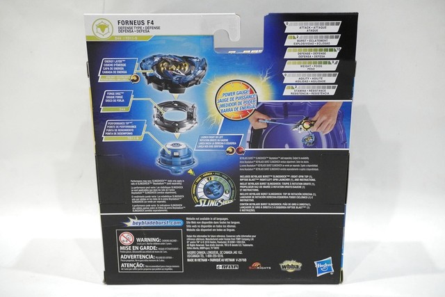 Beyblade Burst Turbo FORNEUS F4 Shark Launcher Riptide Blast Set Hasbro ...