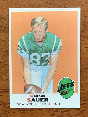 1969 Topps Football Card #231 - George Sauer, New York Jets - Near Mint ...
