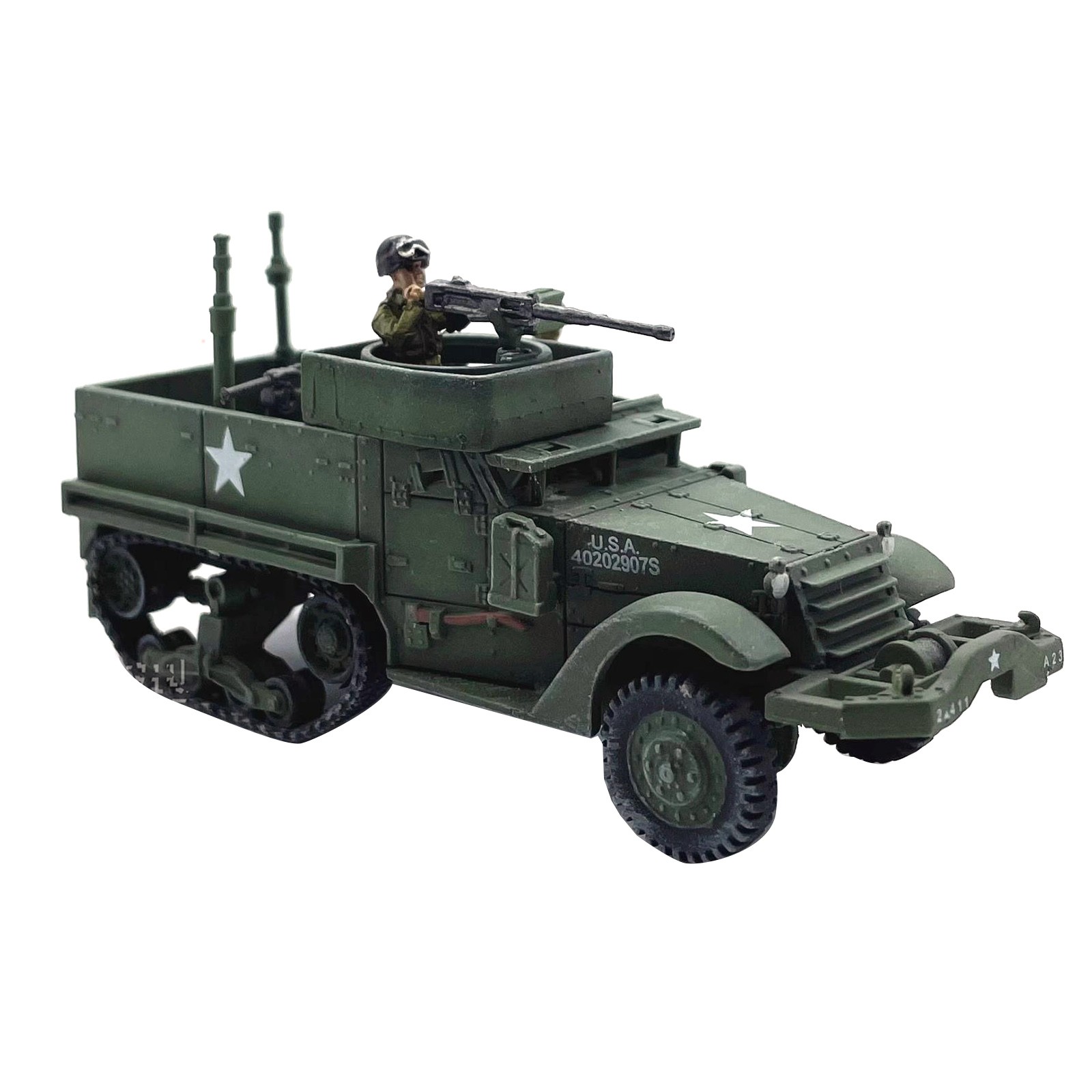 9cm 1/72 WWII US Army M3 Half Track Armored Vehicle Model PC Vehicle ...