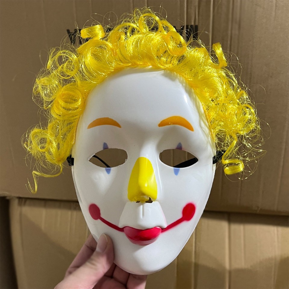 1pcs Clown Masks W/hair Wig Halloween Clown Creepy Cosplay Dress Up ...