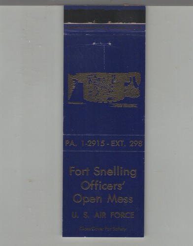 Matchbook Cover Fort Snelling Officers' Open Mess US Air Force | eBay