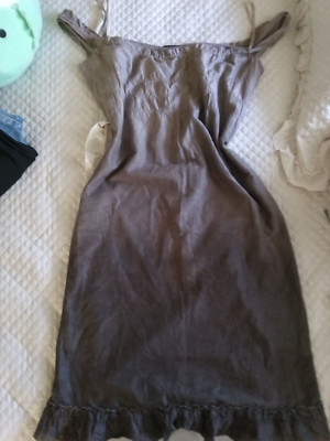 grunge soft goth Theory brand off the shoulder gradient brown fairycore ...