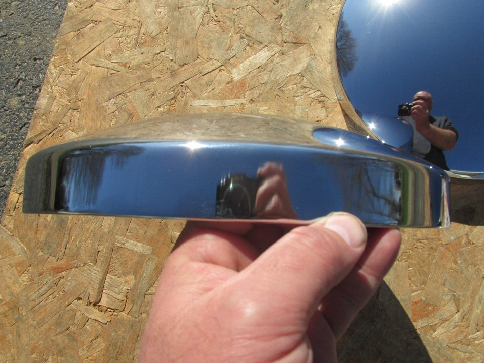 CHEVY, FORD, DODGE 3/4 TON, 11 3/4" CHROME BABY MOON HUBCAPS SET OF 4 ...