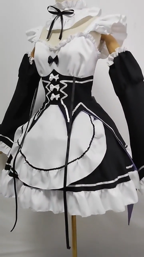 Re: Zero kara Hajimeru Isekai Seikatsu Rem Ram Maid Apron Dress Cosplay ...