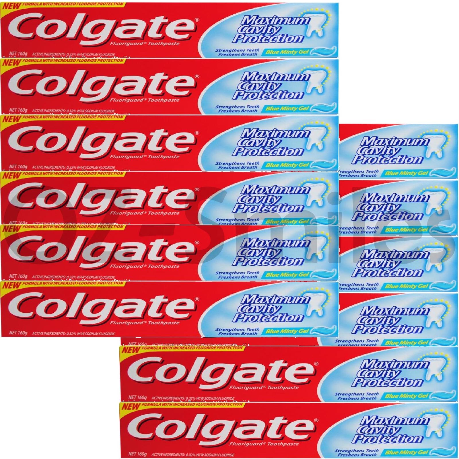COLGATE 160g TOOTHPASTE MAXIMUM CAVITY PROTECTION BLUE MINTY GEL | eBay ...