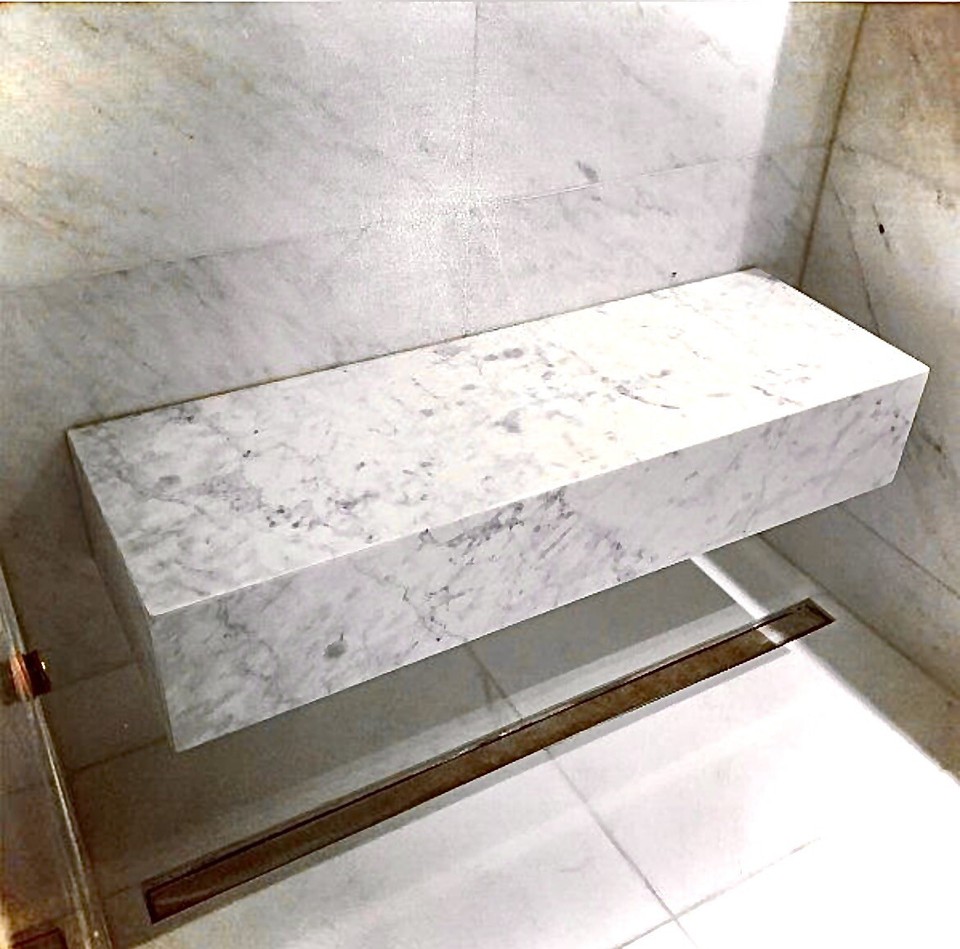 Triple Brackets Floating Bench - Schluter Kerdi-Board 2" - L48xW16xH2 ...