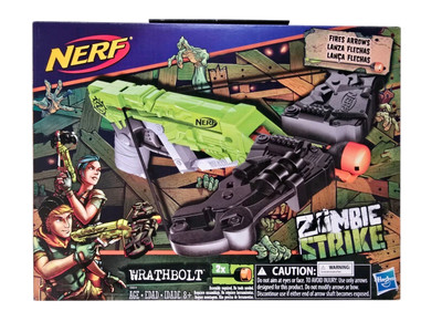 New - NERF Zombie Strike Wrathbolt Crossbow With 2 Arrows 2017 Hasbro ...