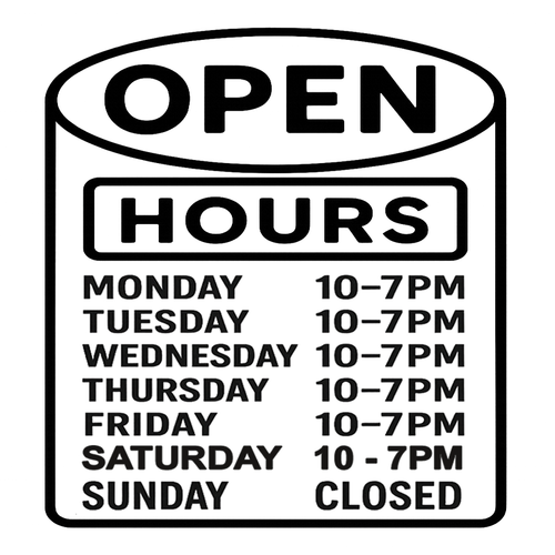 Business open hour decal design style hours day | eBay