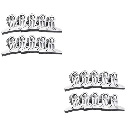 2 Count Stainless Steel Clip Metal Chip Bag Clips for Food Sealing | eBay