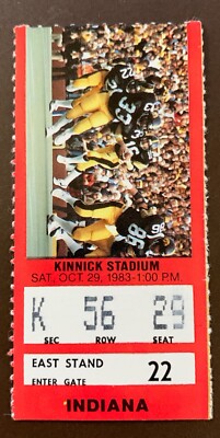 Iowa Hawkeyes 10/29/1983 NCAA football ticket stub vs Indiana Hoosiers ...