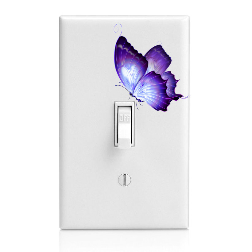 Purple Butterfly Light Switch Cover, Outlet, Decora, Phone, Rocker ...